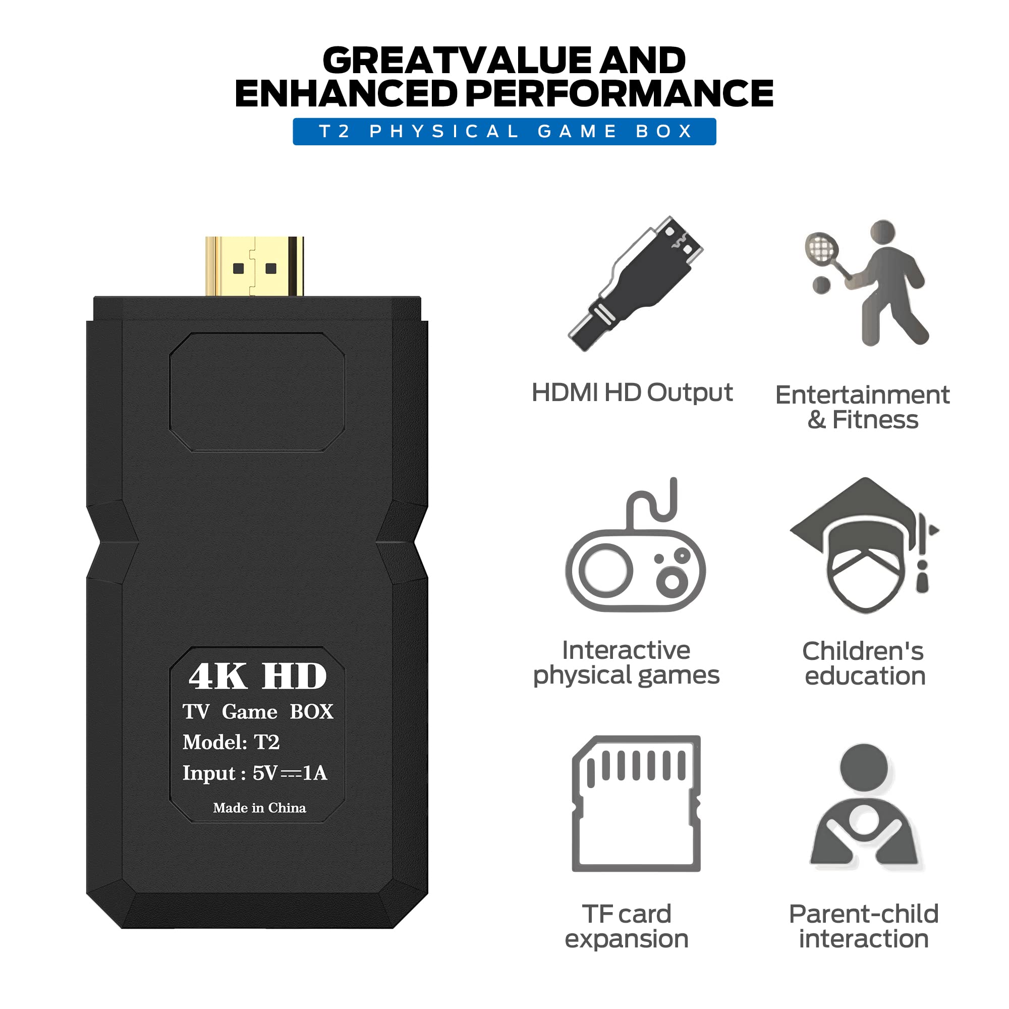 TV Game Consoles, Built in 61 Games, Retro Video Game Machine with 2.4G Wireless Handheld Gamepad Somatosensory Control, HDMI USB Plug and Play, Kid & Adult Interactive& Puzzle Game