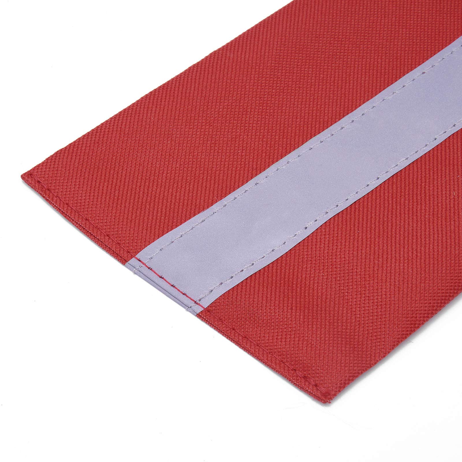 MOPHOEXII kayak safety flag canoe flag towing flag,kayak accessories safety kit,red kayak flag with Webbing Fit for Kayaks Canoes(Red with Reflective Strips)
