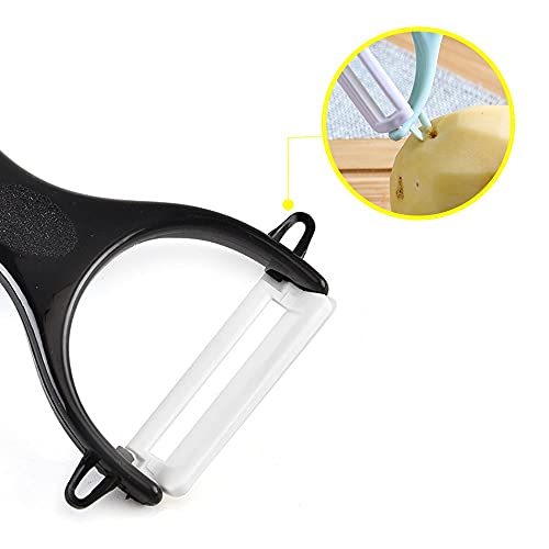 MEGLOB Peeler, 1pc Vegetable Fruit Potato Peeler Cutter Household Ceramic Gadget Peeling Portable Home Kitchen Tools Accessories 13 * 7.5cm