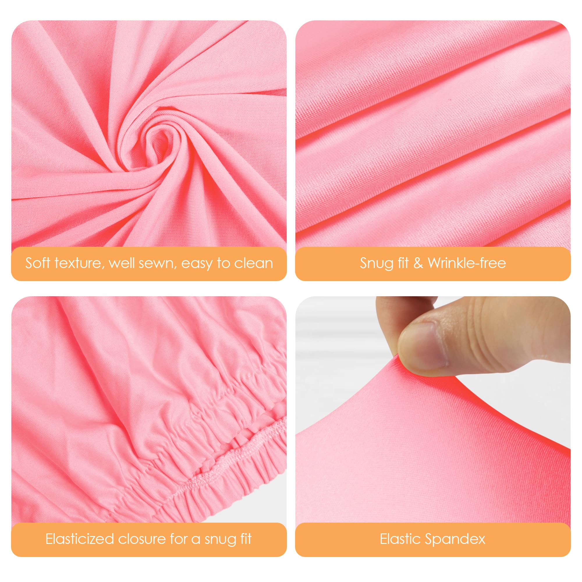 Putros Spandex Cylinder Pedestal Covers Pink Set of 5 Cylinder Plinth Stand Cover for Wedding Props Birthday Party Event Decor