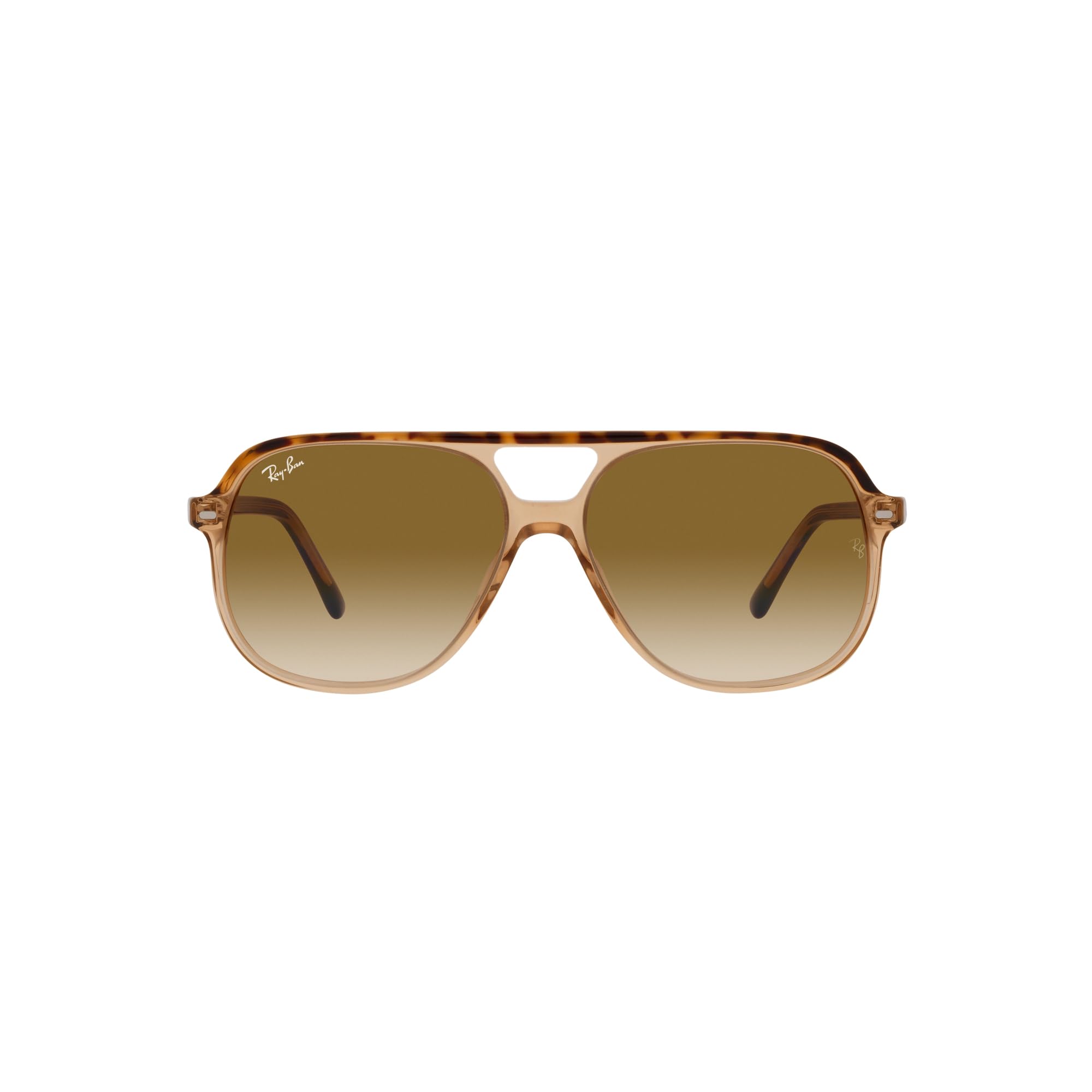 Ray-Ban RB2198F Bill Low Bridge Fit Square Sunglasses, Havana On Transparent Brown/Clear Gradient Brown, 60 mm