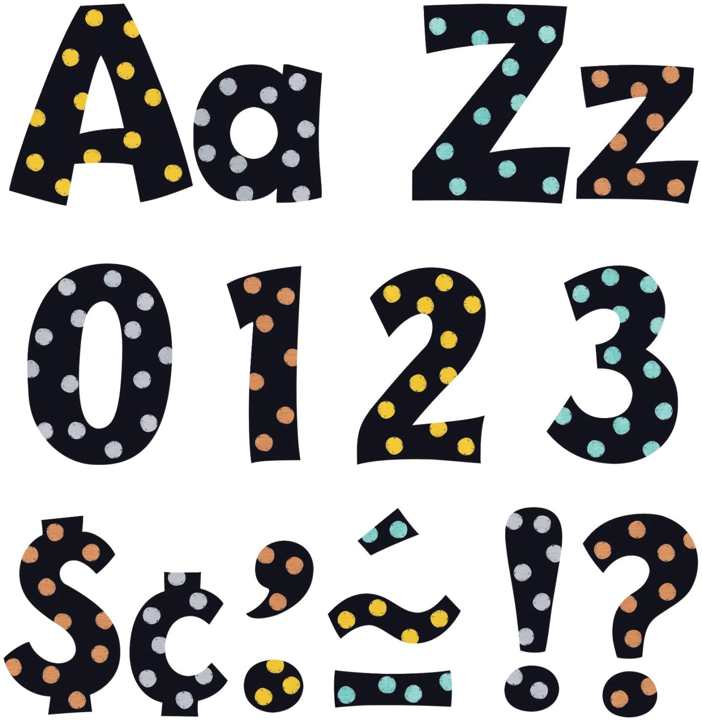 Metal Dots 4" Playful Combo Ready LettersĀ®