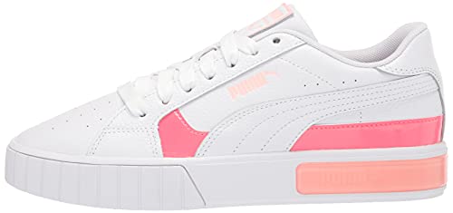 PUMA womens Cali Star Sneaker, Puma Whiteignite Pinkelektro Peach, 11 US