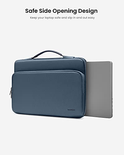 tomtoc 360 Protective Laptop Carrying Case for 14-inch MacBook Pro M3 A2992 A2918 M2/M1 Pro/Max A2779 A2442 2023-2021, 12.9-inch iPad Pro 3rd-6th Gen, Water-Resistant MacBook Accessory Bag Sleeve