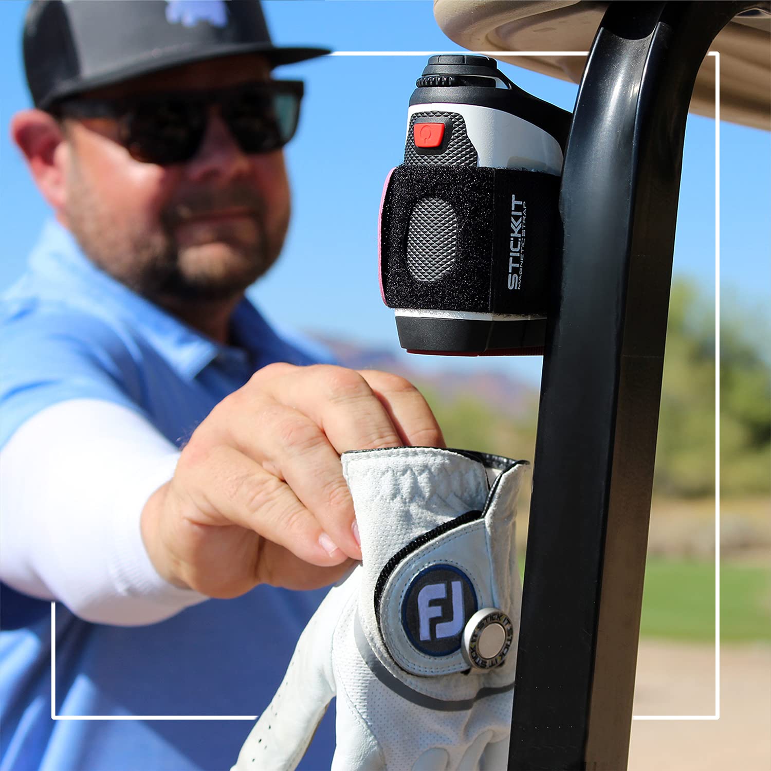 STICKIT Magnetic Golf Clips [2-Pack] Instantly Makes Your Golf Glove, Head Covers, Other Golf Gear & Accessories Magnetic for Convenient Positioning and Quick ’N Easy Use