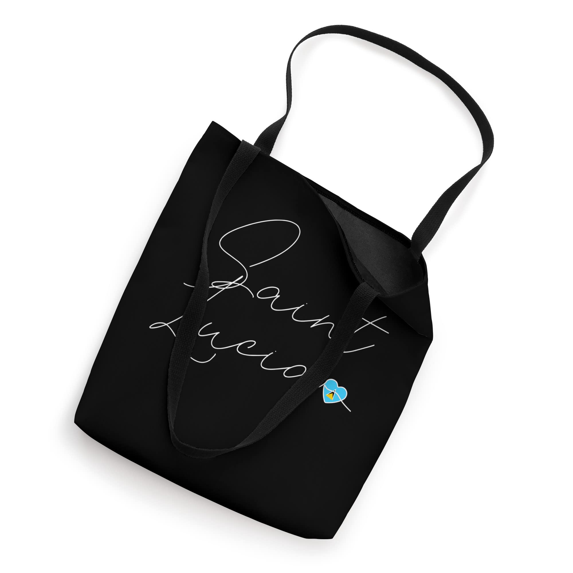 Saint Lucia Simple Love St. Lucian Flag Heart on Saint Lucia Tote Bag