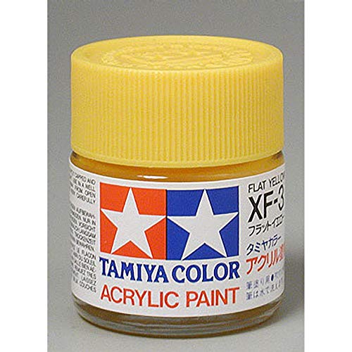 Tamiya America, Inc Acrylic XF3 Flat, Yellow, TAM81303 1 Count (Pack of 1)