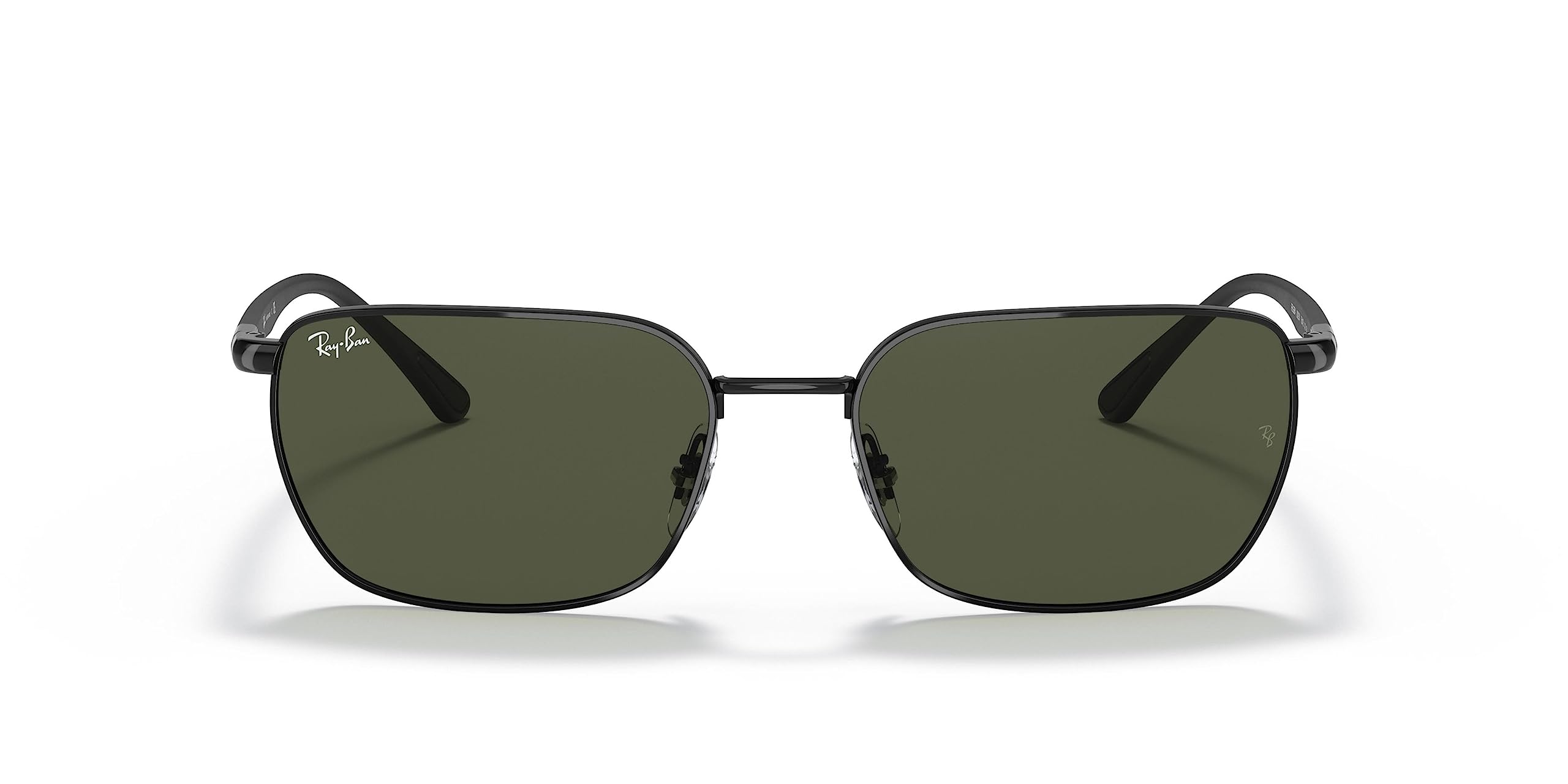 Ray-Ban RB3684 Rectangular Sunglasses, Gold/Clear Gradient Blue, 58 mm