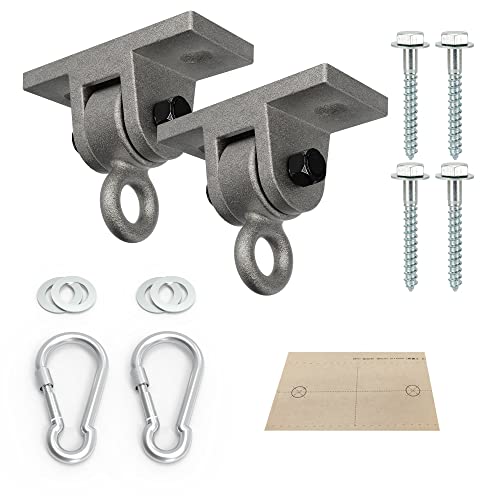 PACEARTH Heavy Duty Swing Hangers,4188 lb Capacity Swing Hanging Hooks,Rustproof Brackets for Swing Sets, Hammock, Wooden Playground Set, Porch, Set of 2