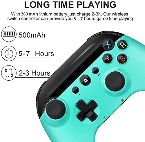 STOGA Wireless Controller for Switch/Lite Fresh Green,Gamepad Joystick with 6-Axis Gyro,Auto Turbo,Cute Gamepad Joypad Remote Replacement for Nintendo Switch Controller