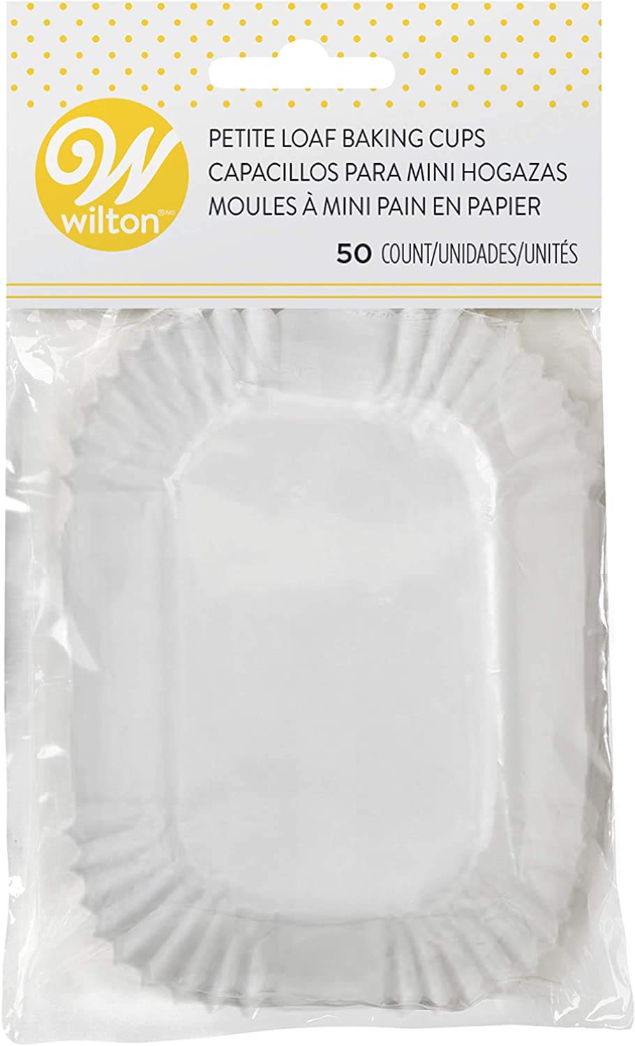Wilton Baking Cups White Petite Loaf 50 pack (6-Pack)