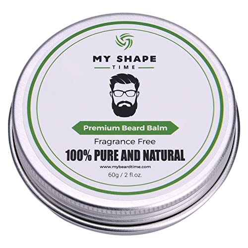 Myshape Time Beard Balm For Men Leave-in Conditioner Natural ingredients Beard & Mustache Moisturizer Balm for Men Grooming - Beard Softener Gives shine, Strength and Smooth Shape to Any Beard Style