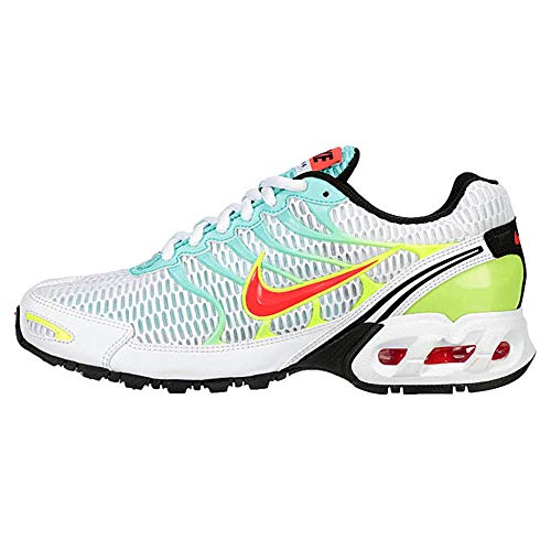 Nike Womens Air Max Torch 4 Running Shoe (8.5, White/Black-Volt-Laser Crimson)