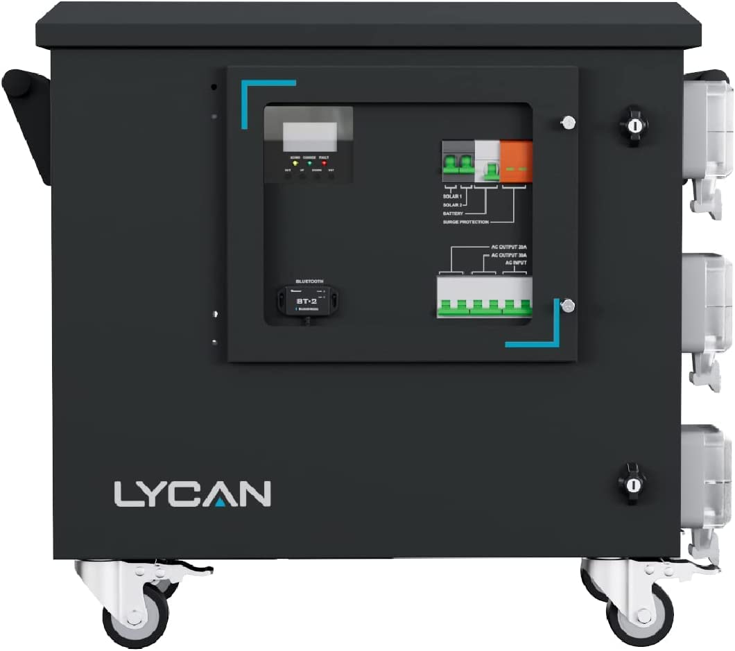 Renogy Solar Generator LiFePO4 Battery, 4.8kWh Expandable Power Station 3500W AC Output, IP55 Portable Deep Cycles Lithium Battery for Home Backup Emergency Off-Grid RV Camping, Lycan Powerbox