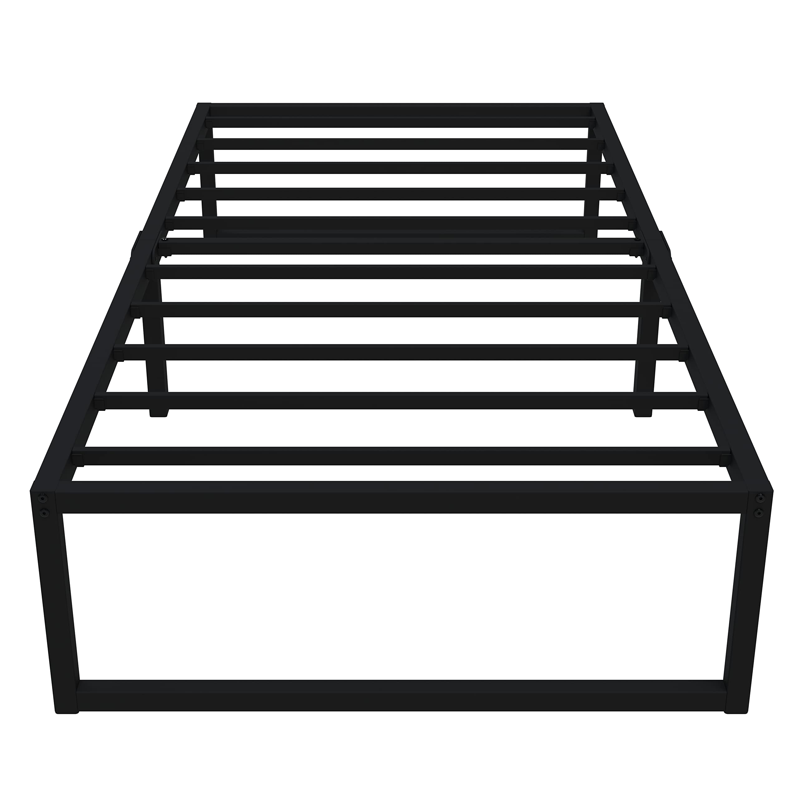 Lutown-Teen 16 Inch Twin XL Bed Frames Heavy Duty Sturdy Metal Platform Bed Frame No Box Spring Needed, Noise Free, Easy Assembly, Black