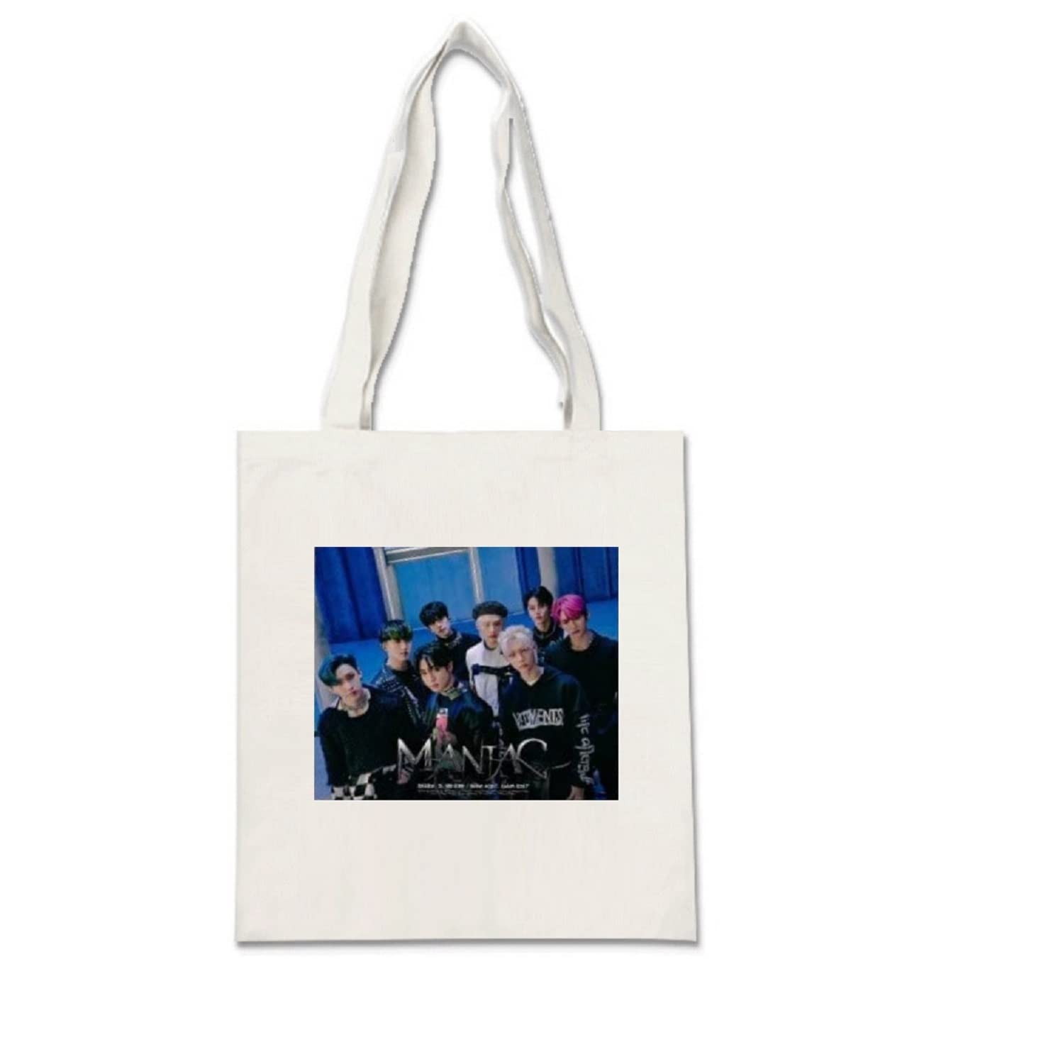 STRAY-KIDS Merchandise Canvas Shoulder Bag,STRAY-KIDS Handbag Crossbody Casual Tote (Blue)