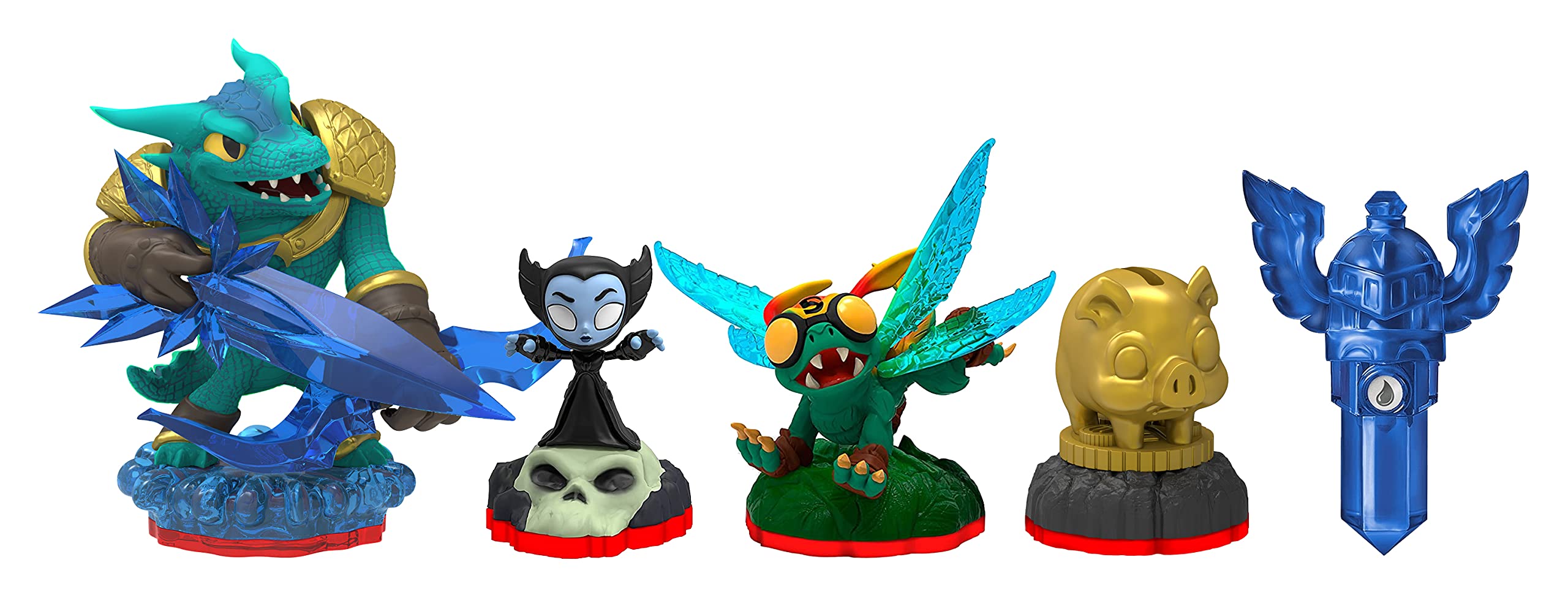 Skylanders Trap Team Pack #2 (Trap Master Snap Shot / Hijinx / High Five / Piggy Bank) (With Bonus Water Trap) (No Retail Package)