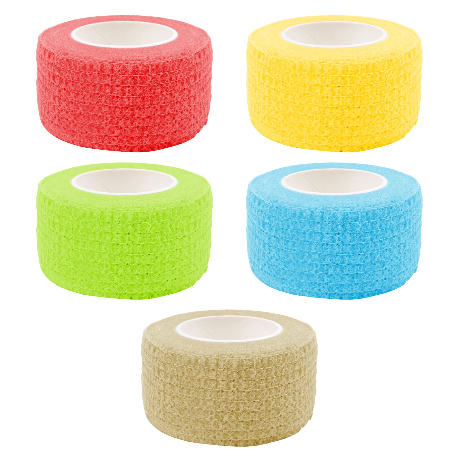 Sihuuu 5 PCS Self Adhesive Bandage Wrap Athletic Elastic Cohesive Bandage for Sports Injury,Strain,Ankle, Knee, Wrist,Ankle Sprains