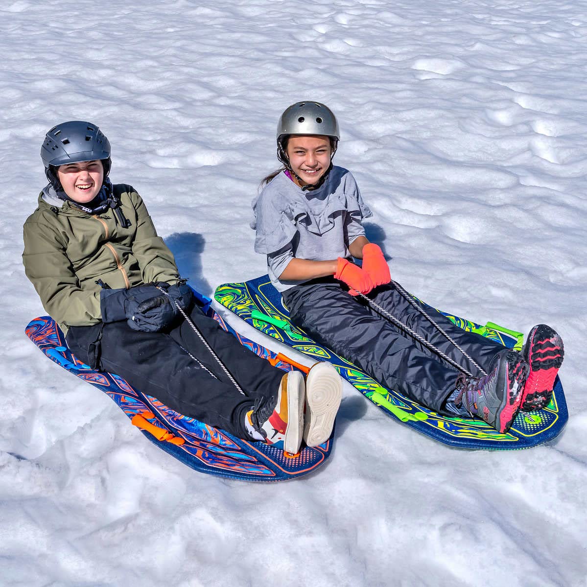 Sno-Storm 50" Vipernex Snow Sled Lightweight Glide Smoothly Ready to Ship, 2 Seater - Orange