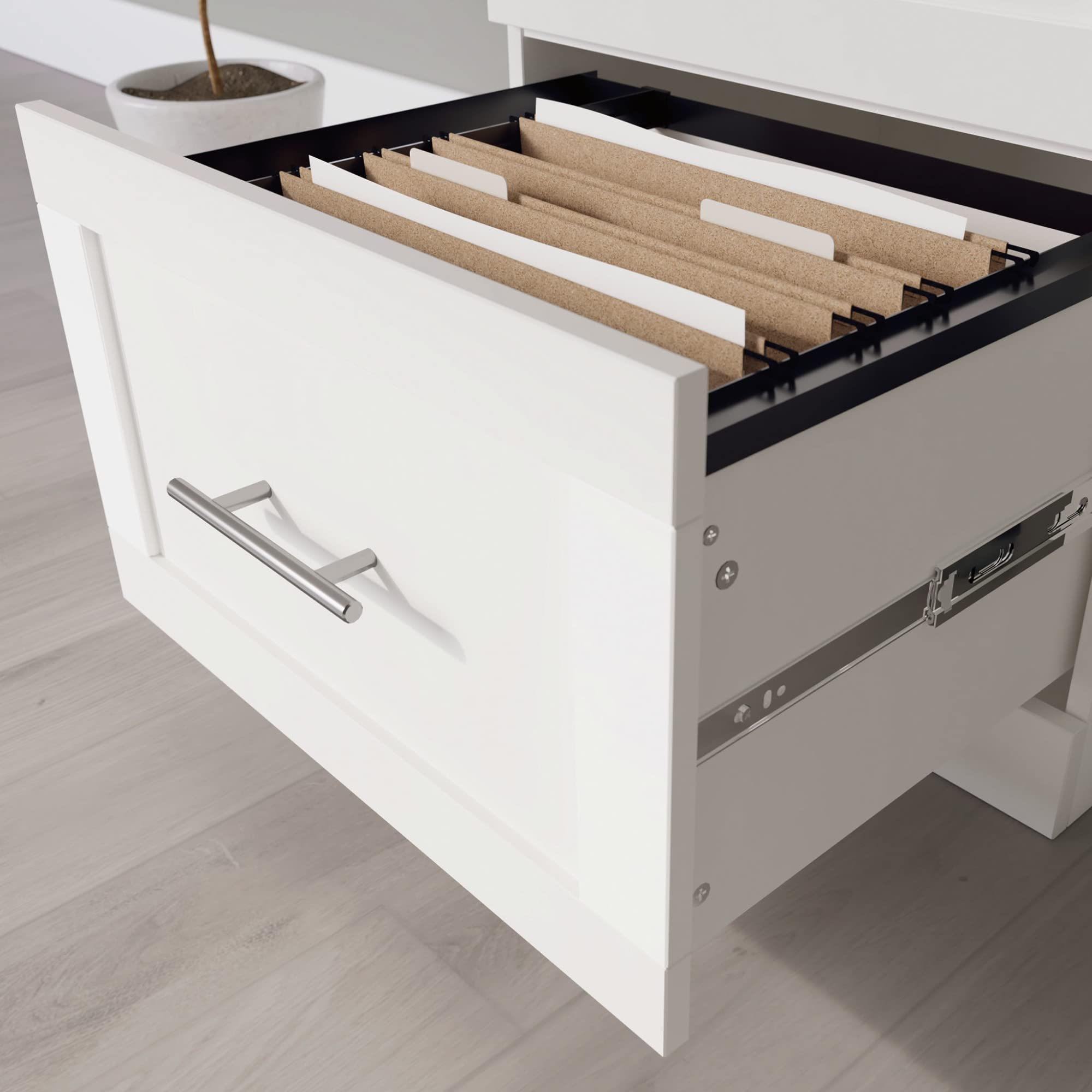 RealspaceĀ® 17" D Vertical 2-Drawer File Cabinet, White