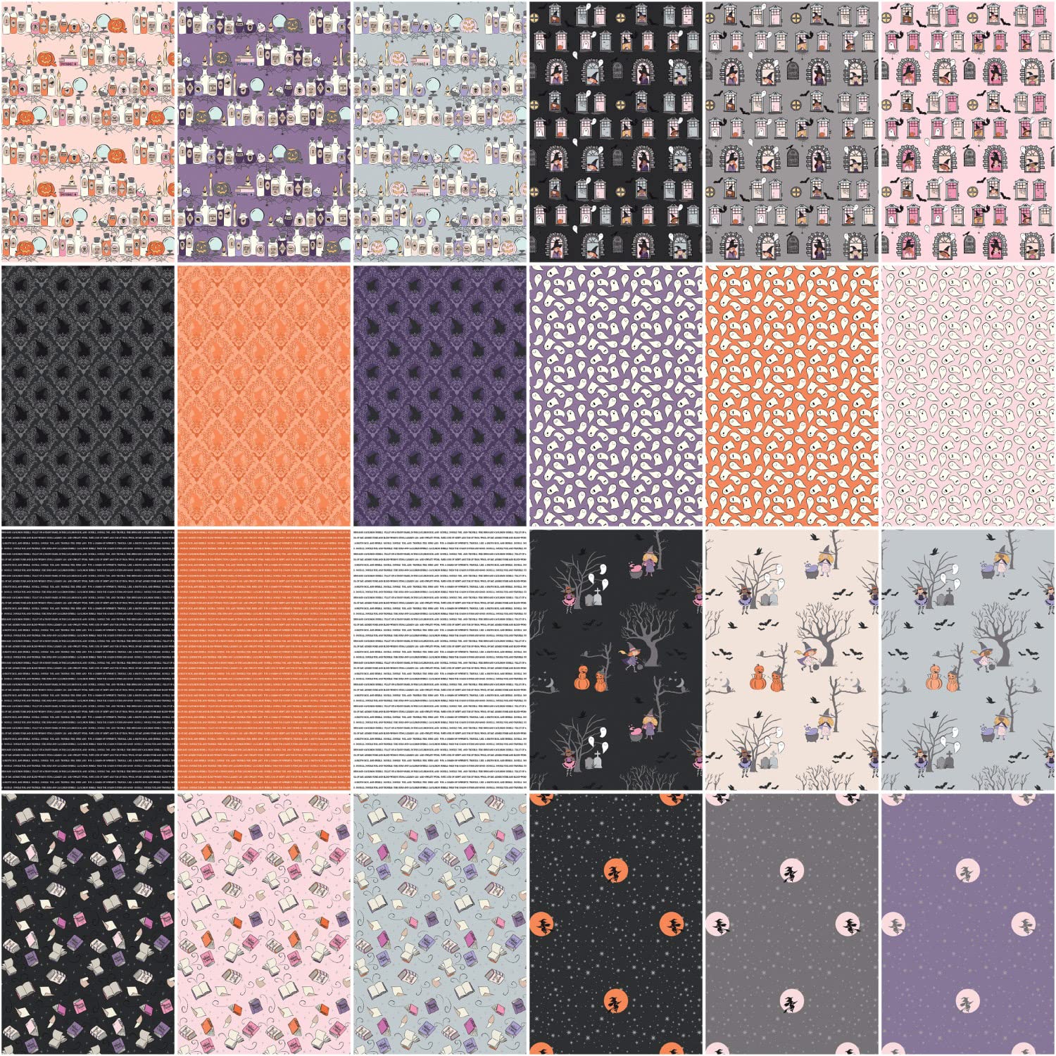 Melissa Mortenson Spooky Schoolhouse 5" Stacker 42 5-inch Squares Charm Pack Riley Blake 5-13200-42