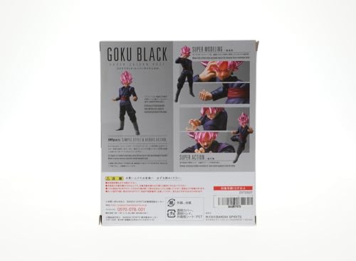 TAMASHII NATIONS - Dragon Ball Super - Goku Black Super Saiyan Rose, Bandai Spirits S.H.Figuarts Action Figure