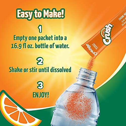 Orange Crush- Powder Drink Mix - Sugar Free & Delicious, Makes 72 flavored water beverages