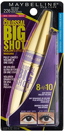 Maybelline New York Volum' Express The Colossal Big Shot Waterproof Mascara, Very Black, 0.32 fl. oz., 1 Count (Pack of 1), (I0097470)