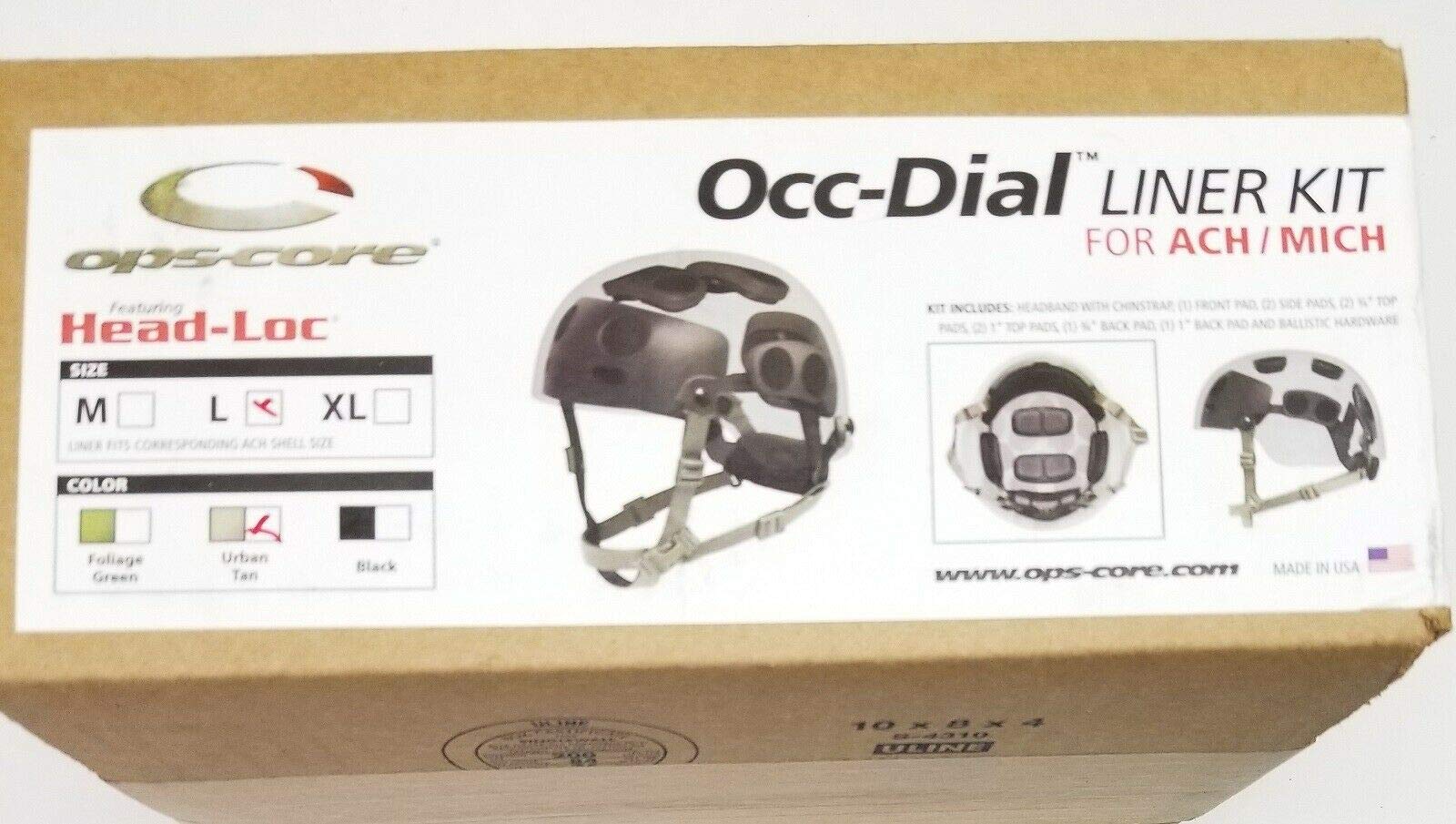 Ops-Core OCC-Dial Liner Helmet Kit for ACH MICH (Large, Urban Tan)
