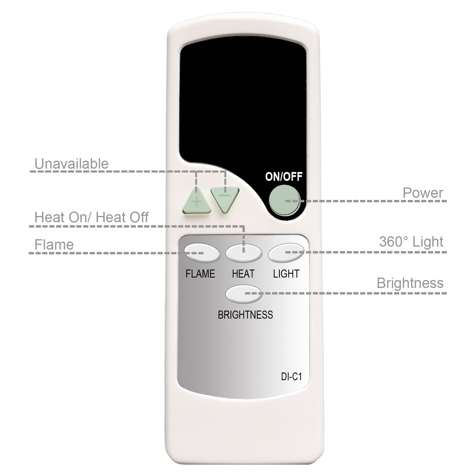 Replacement Remote Control for DlMPLEX Revillusion Electric Log Set Fireplace RLG20 DLG920 6909740259 RLG20BR RLG20BR RLG20FC RLG25 RLG25BR RLG25FC DLG920