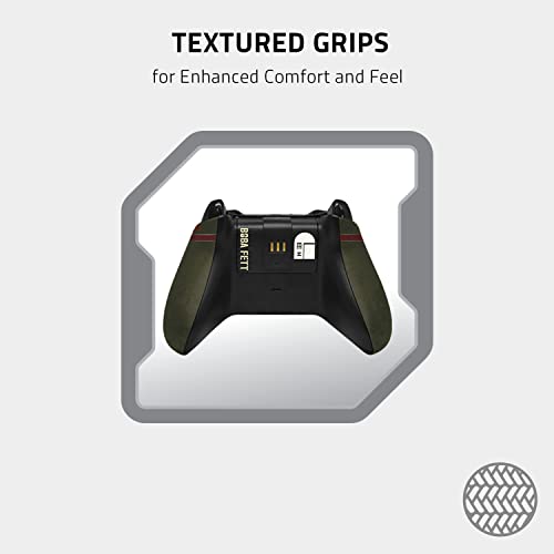 Razer Limited Edition Boba Fett Wireless Controller & Quick Charging Stand Bundle for Xbox Series X|S, Xbox One: Impulse Triggers - Textured Grips - 12hr Battery Life - Magnetic Secure Charging