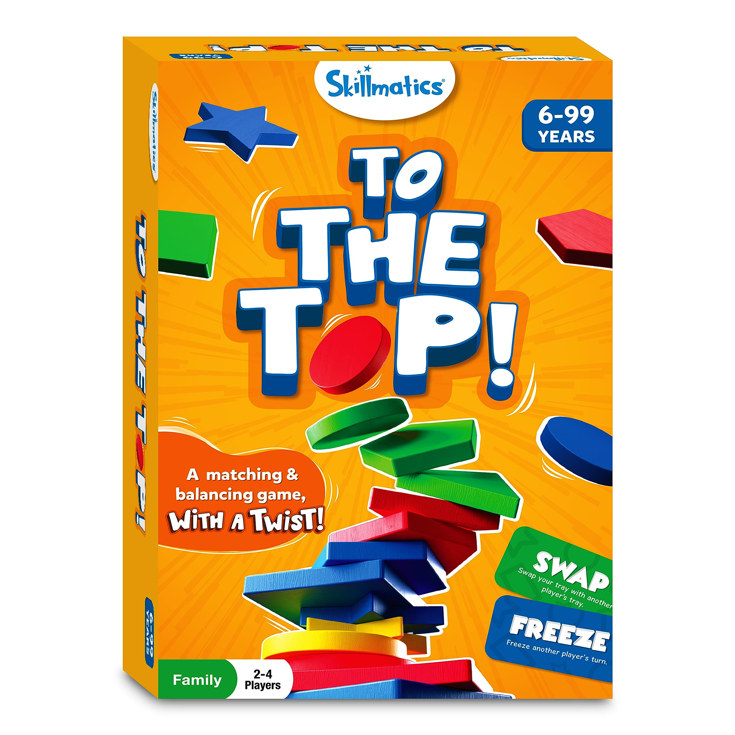 Skillmatics Board Game - to The Top, Matching & Balancing Game with a Twist, Match Colors & Shapes, Gifts & Fun Family Friendly Game
