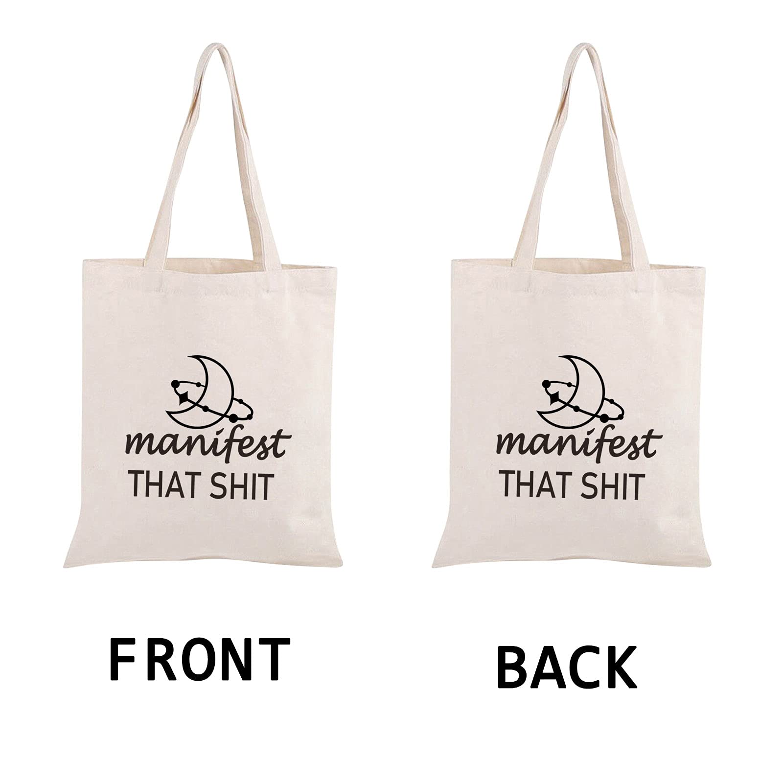 PWHAOO Funny Manifest Bag Witchy Gift Manifest That Shit Tote Bag Witchcraft Lover Gift (Manifest That Shit TB)