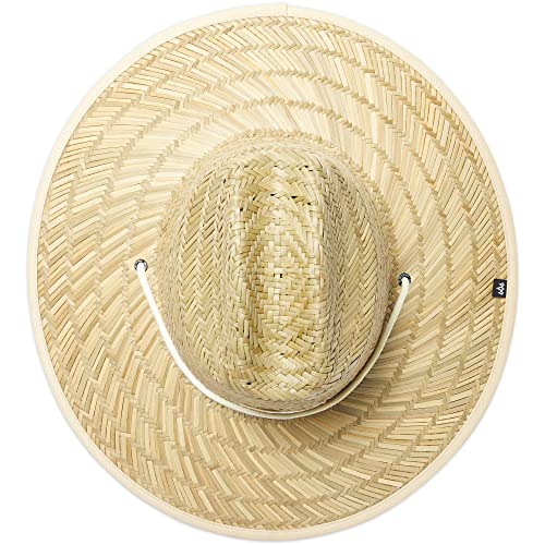 Straw Hat for Men & Women |Lifeguard Hat, Beach Hat & Sun Hat | Wide Brim for Sun Protection | One Size | Sunshine | Hemlock
