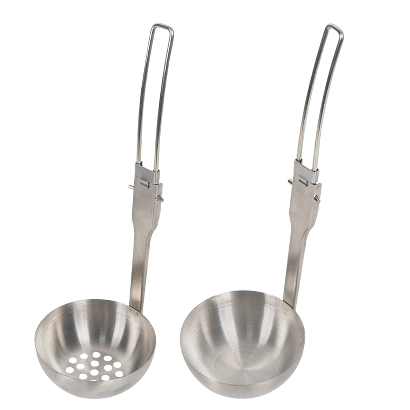 Outdoor Camping Tableware Lightweight Foldable Spoon Soup Ladle/Colander Portable (304) Stainless Steel Cooking Spoon Outdoor Spoon And Fork Outdoor Spoon Rest/holder Outdoor Spoon Fork