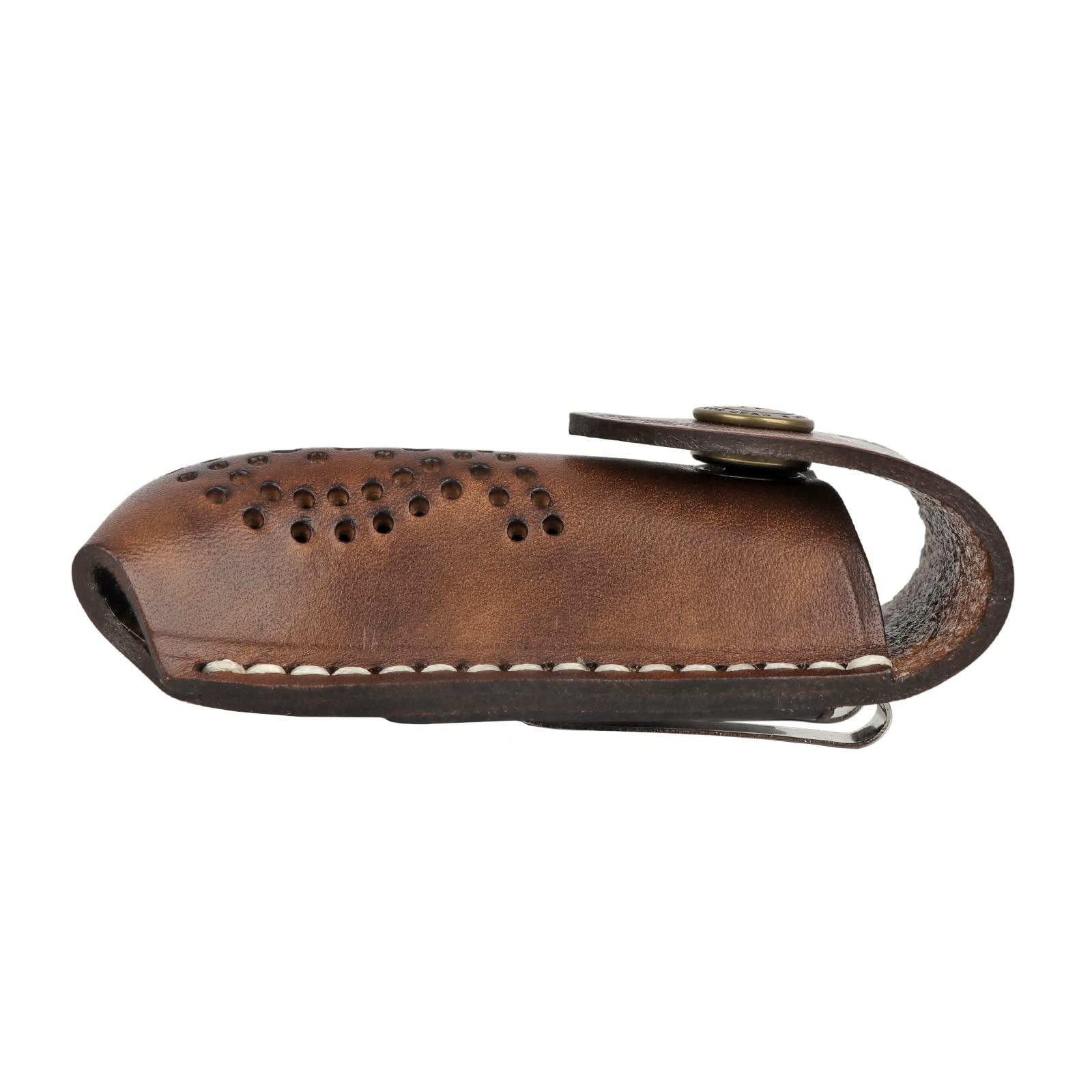 Tourbon EDC Leather Pocket Folding Knife Sheath Carrier Holster Flashlight Holder Case Wine Bottle Opener for Belt
