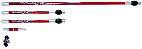 SHARROW Archery Balance Bar Stabilizer Set Carbon Fiber Bow Stabilizer Pole Rod for Recurve Bow and Compound Bow (red)