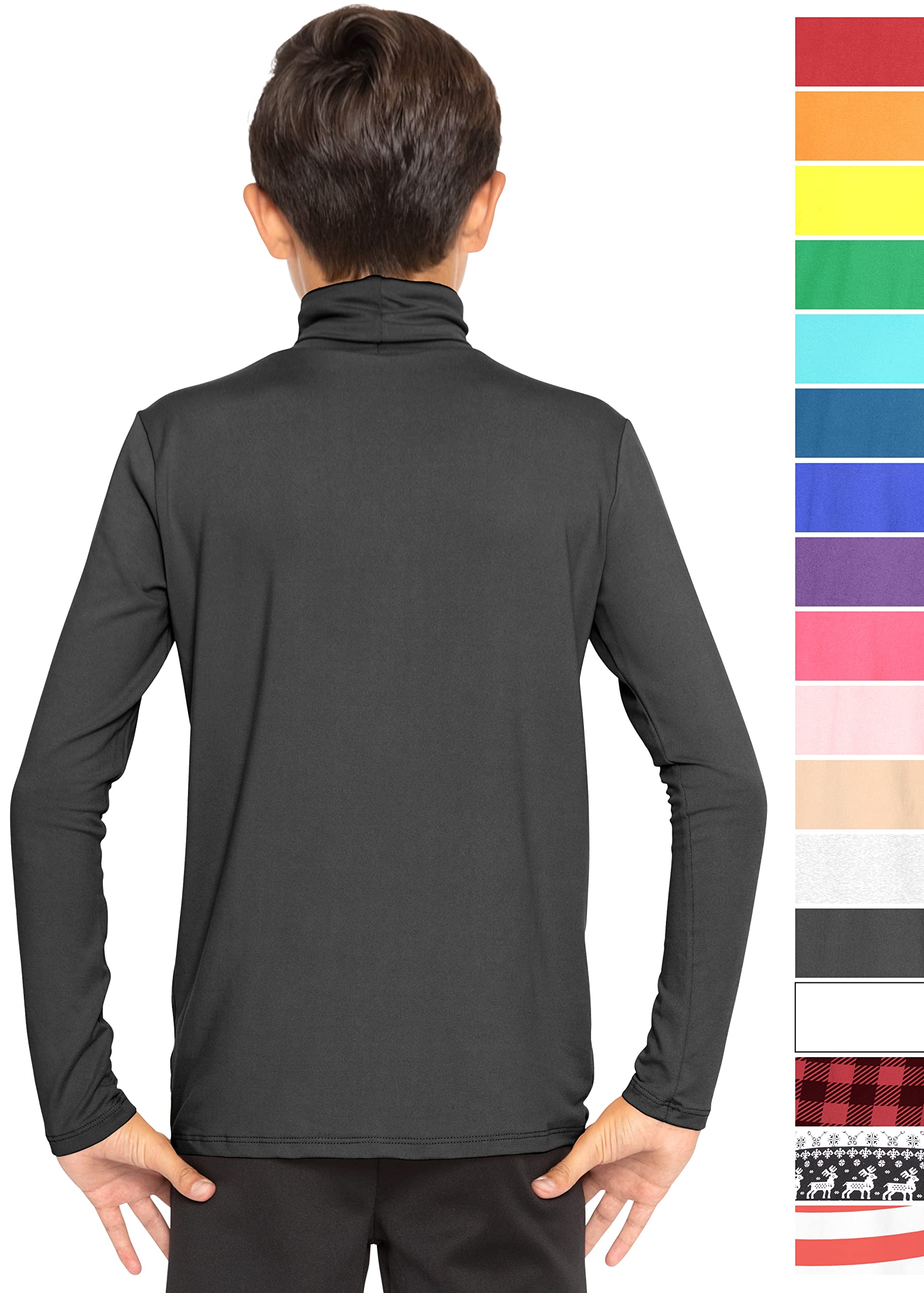 STRETCH IS COMFORT Boy's DTY Turtleneck Black Size 16