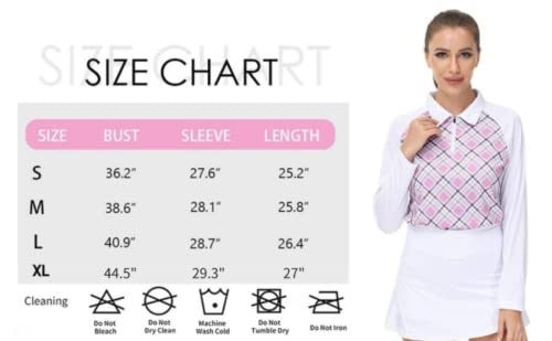 TrendiMax Womens Long Sleeve Golf Polo Shirt Half Zip Dry Fit Athletic Workout Tank Tops