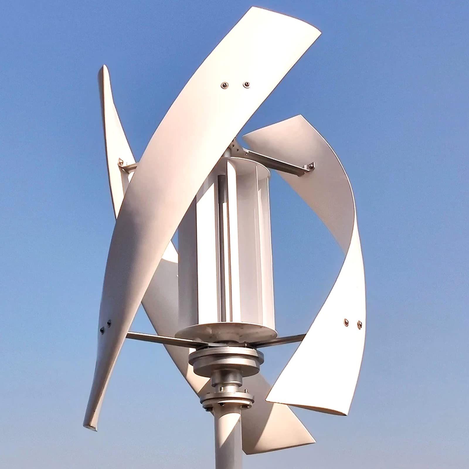 QAZNHODDS 8000W Low Noise Vertical Wind Generator Kit, 12V 24V 48V with Waterproof Charge Controller 3 Blades for Home Use Vertical Axis Wind Turbine for Home Or Camping,48v