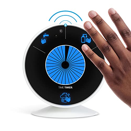 TIME TIMER WASH — 30 Second Visual Timer Promoting Proper Hand Washing for Preschool, Kindergarten and Adults, Hands Free, Touch-Less Handwashing, Bathroom Timer with Optional Music Sound