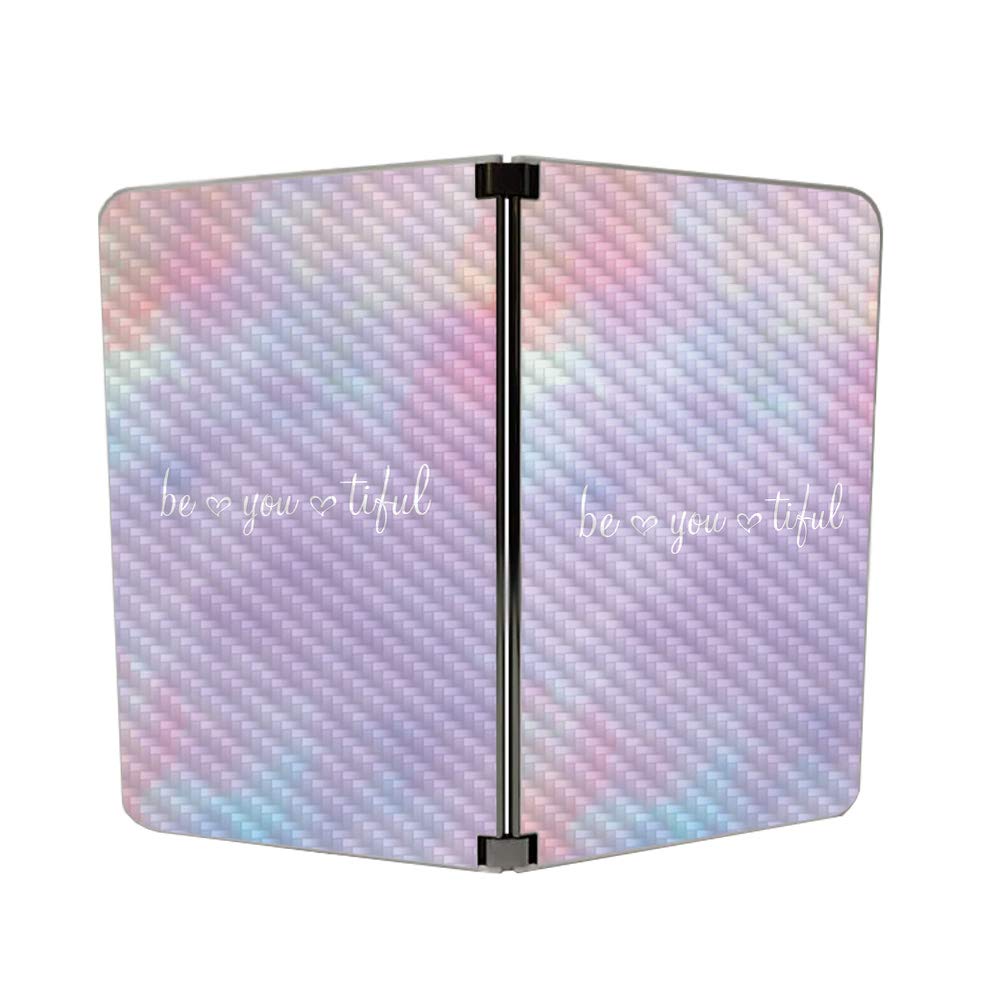MightySkins Carbon Fiber Skin for Microsoft Surface Duo - BeYouTiful | Protective, Durable Textured Carbon Fiber Finish | Easy to Apply, Remove, and Change Styles | Made in The USA