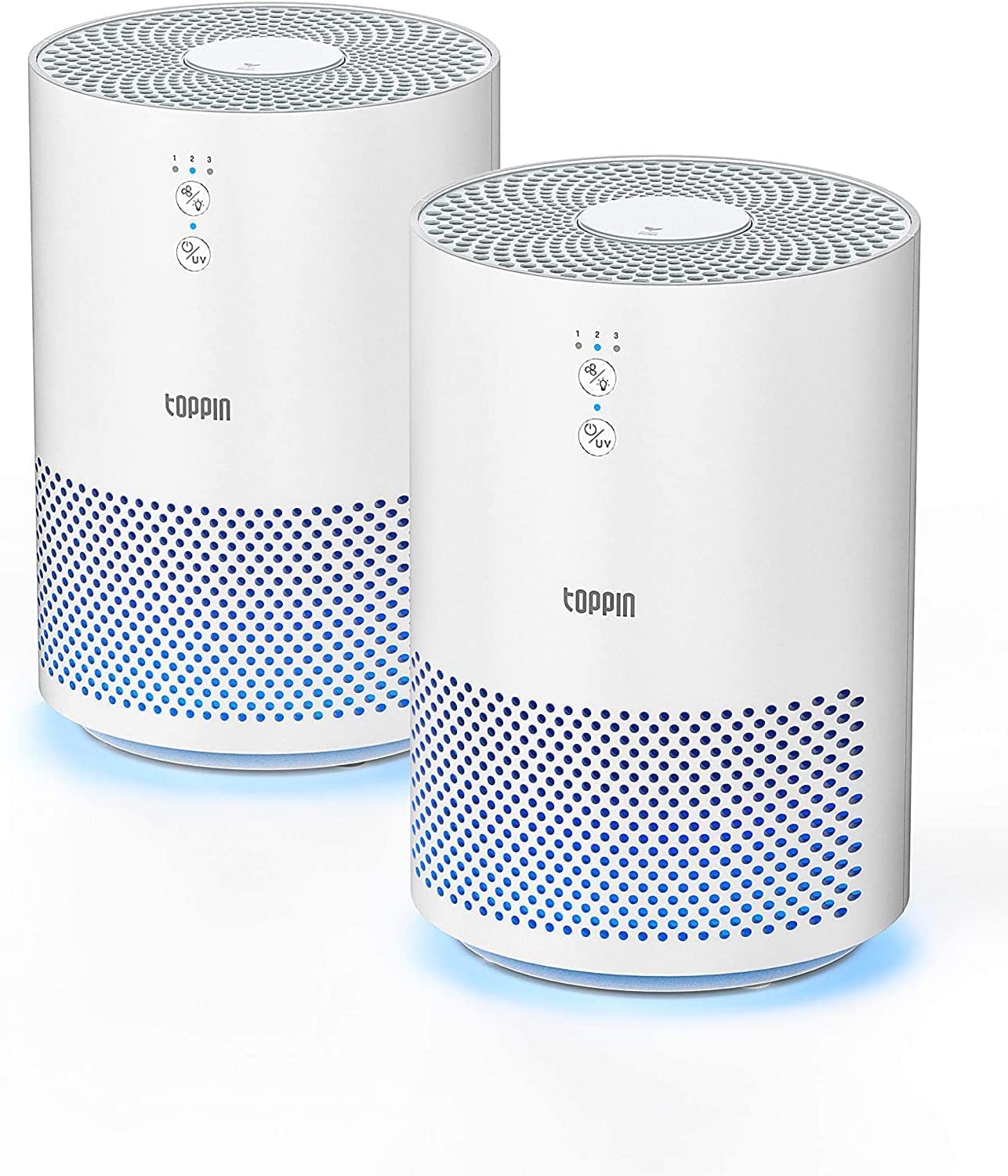 TOPPIN HEPA Air Purifiers for Home Bedroom and Air Filter Replacement TPAP002 1 Pack