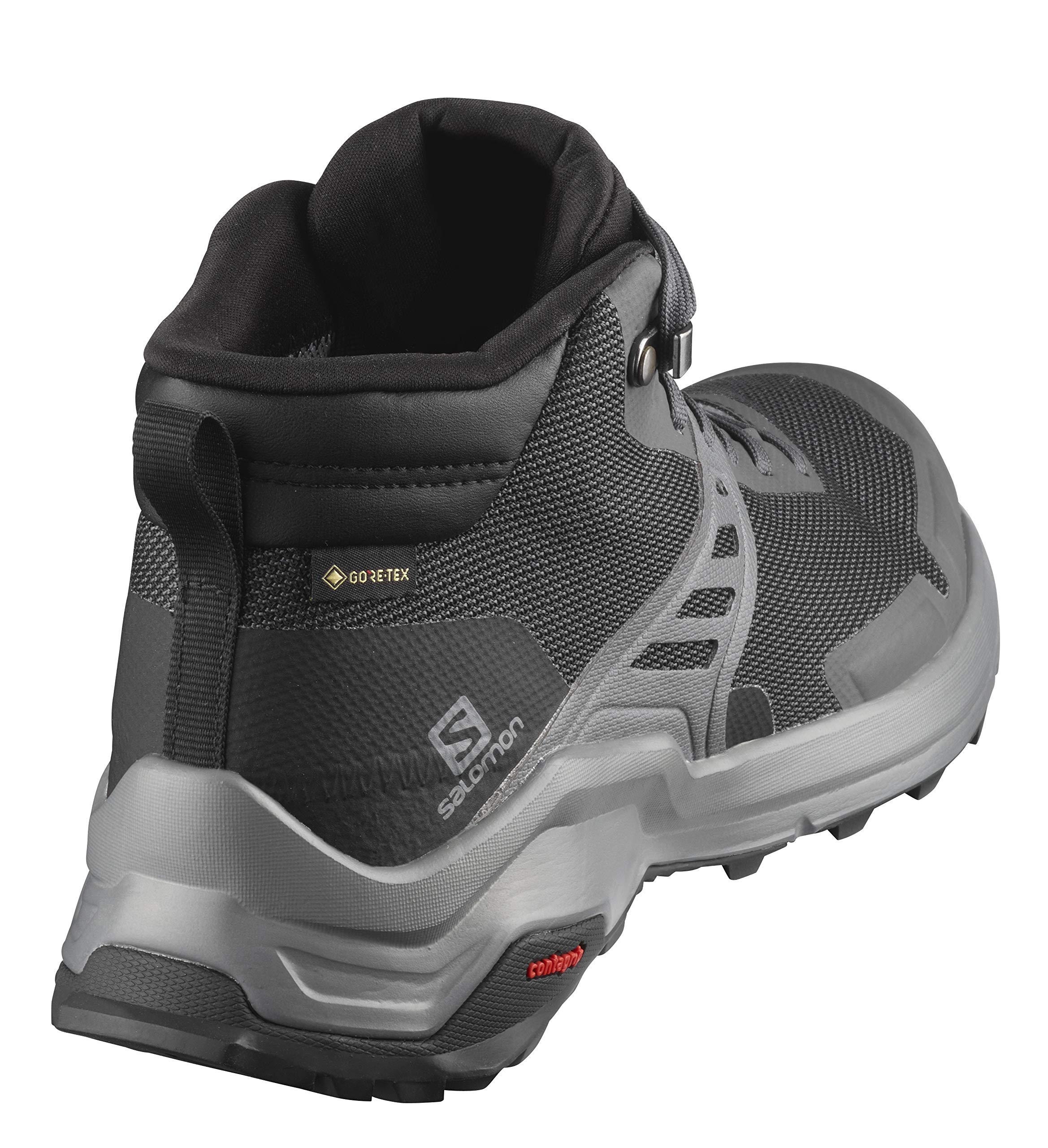 Salomon X Raise MID Gore-TEX Hiking Boots for Women, Ebony/Black/Quiet Shade, 6.5