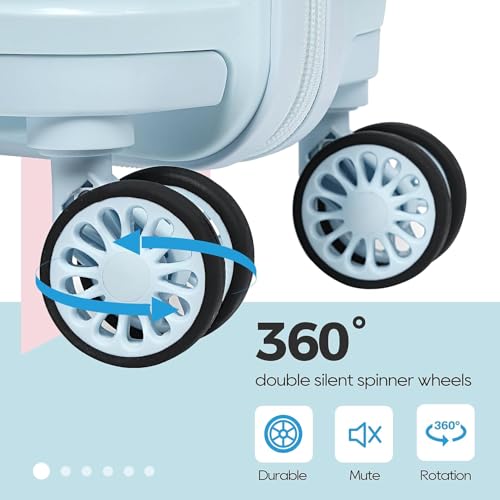 Melalenia Luggage Sets 3 Piece Expandable Suitcase Set, PP Hardshell Suitcase with Spinner Wheels,Lightweight Carry On Luggage with TSA Lock for Women
