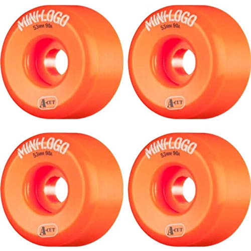 Mini Logo A-Cut Hybrid Orange Skateboard Wheels - 53mm 90a (Set of 4)