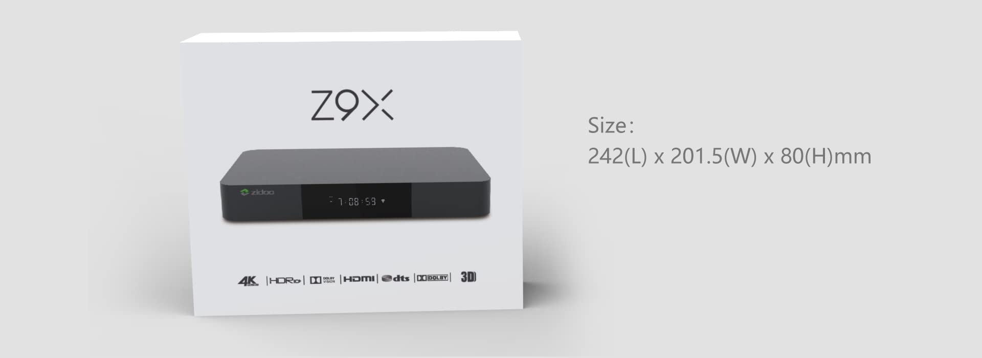 Zidoo Z9X 4K Media Player, Android 9.0 OS 2G+16G DV VS10 Image Quality Engine HDR10+ MKV/Blu-ray 4K HDR Android TV Box