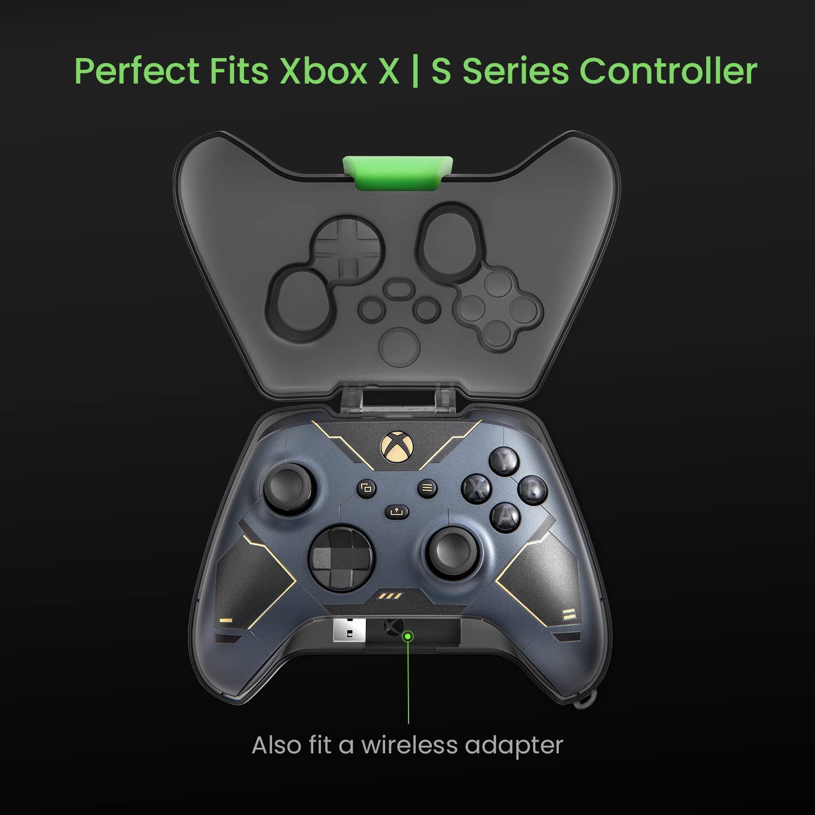 tomtoc Protective Case for Xbox Series X/S Controller, Hard Shell Joystick Protector for Microsoft Xbox Core Wireless Controller Remote, Dust-Resistant, Anti-Scratch, Shock-Proof Protection Cover