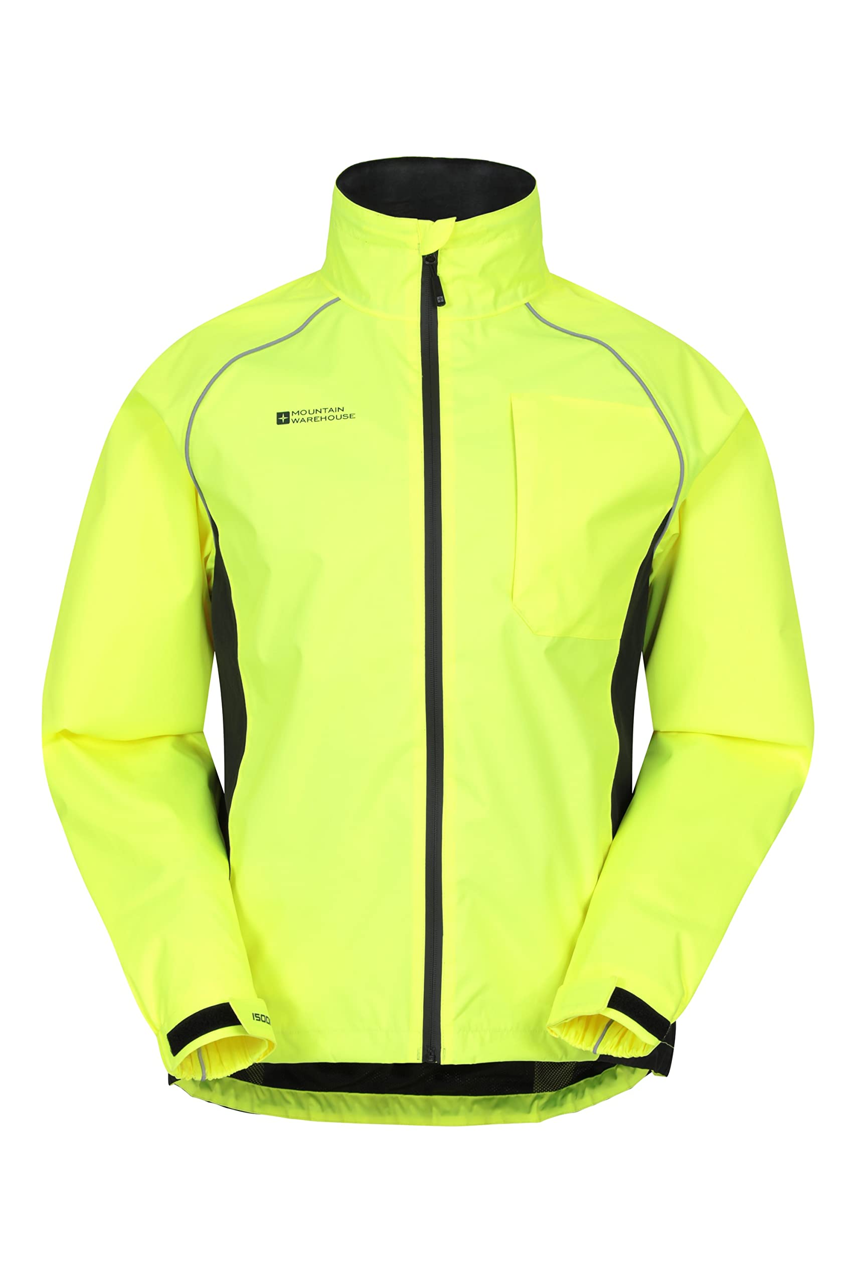 Mountain Warehouse Adrenaline Mens Waterproof Cycling Jacket - IsoDry Yellow Medium