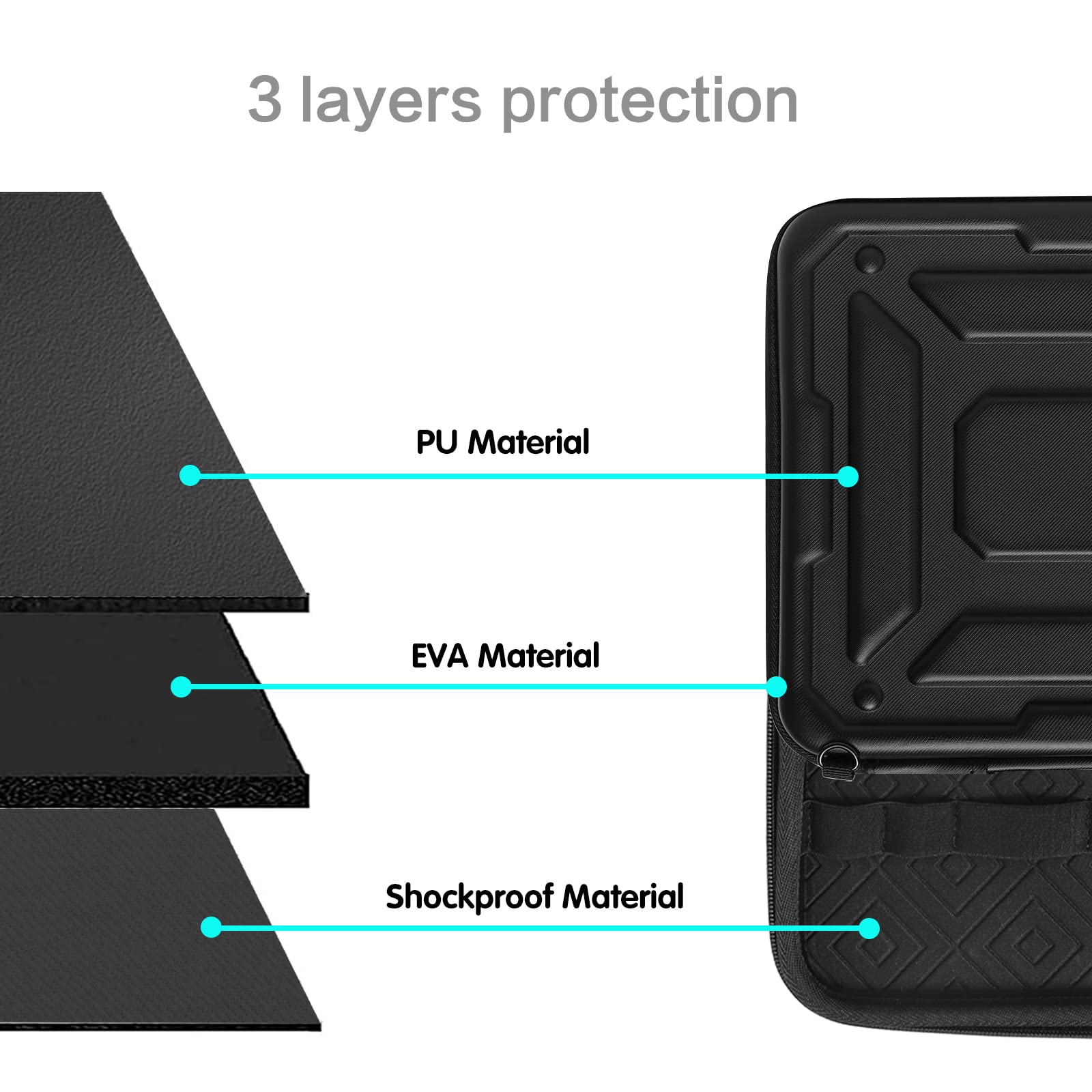 MOSISO Laptop Shoulder Bag Compatible with MacBook Pro 14 inch 2023 2022 2021 Release M3 A2918 A2992 M2 A2779 M1 A2442 Pro/Max Chip, Waterproof Shockproof Carrying Case Bag, Black
